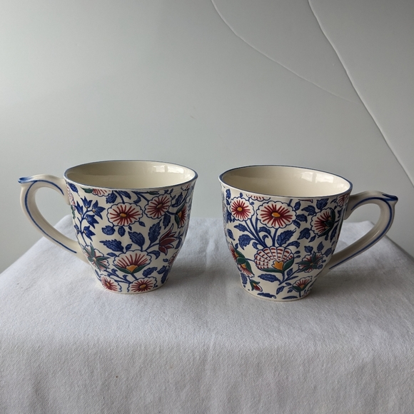 Gien | Dining | Faiencerie De Gien Persepolis Floral Flat Cups 2 ...